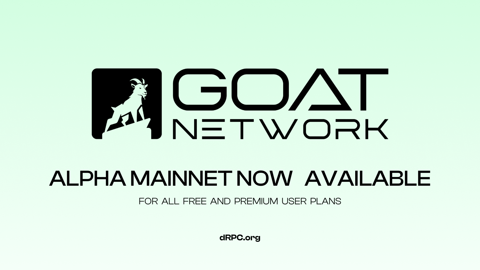 dRPC Adds Support for GOAT Alpha Mainnet RPC