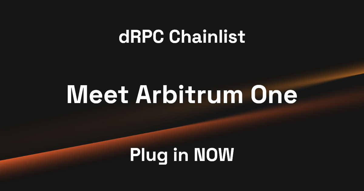 Arbitrum RPC Endpoints | Free & Paid Nodes | dRPC