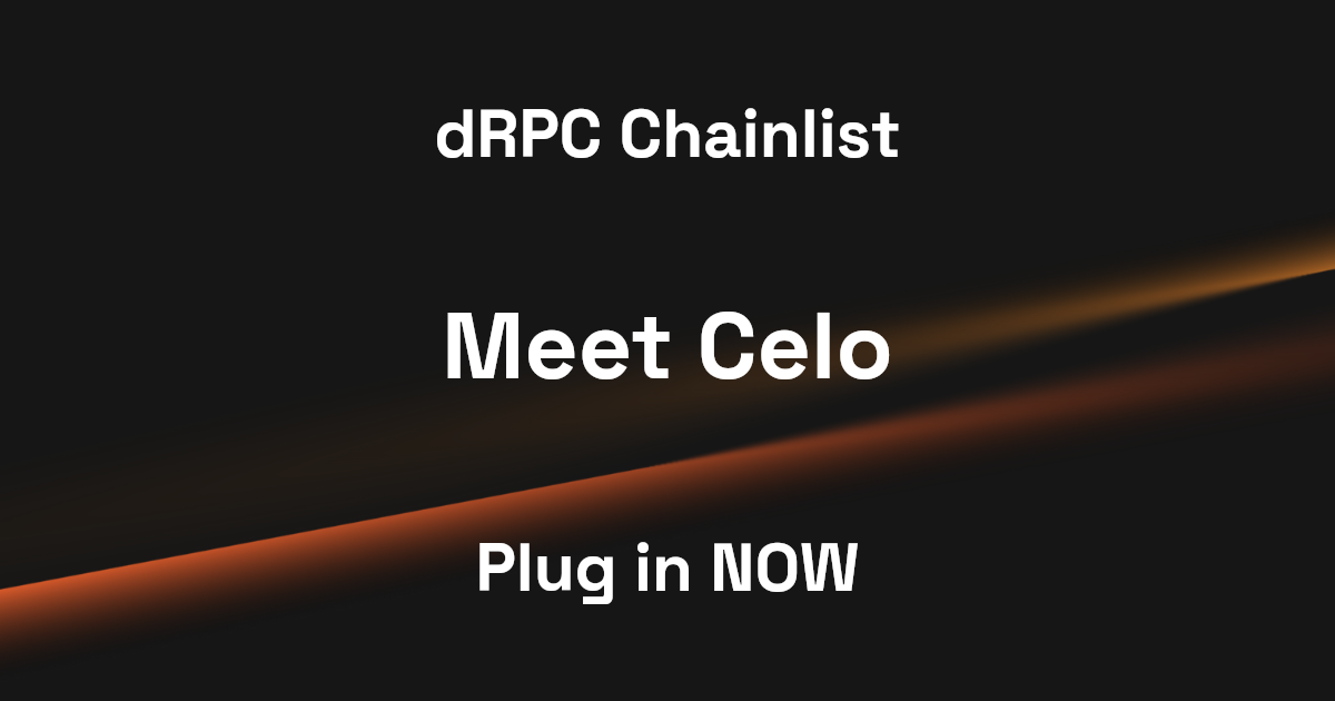 Celo RPC Endpoints | Free & Paid Nodes | dRPC