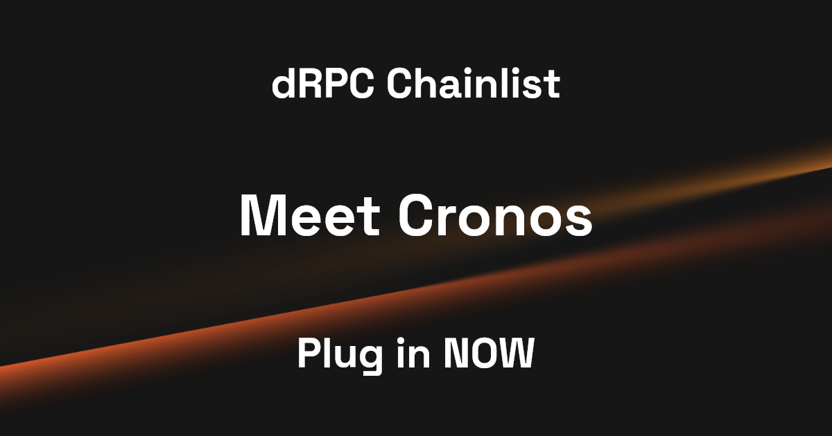 Cronos RPC Endpoints | Free & Paid Nodes | dRPC