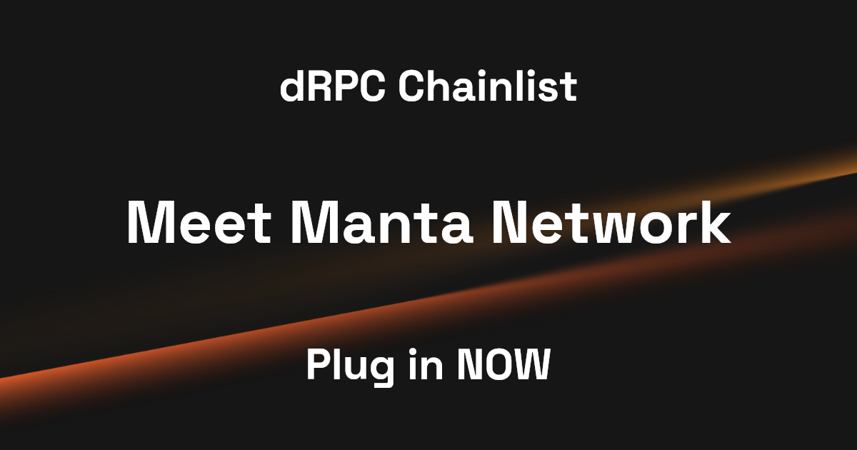 Manta RPC Endpoints | Free & Paid Nodes | dRPC
