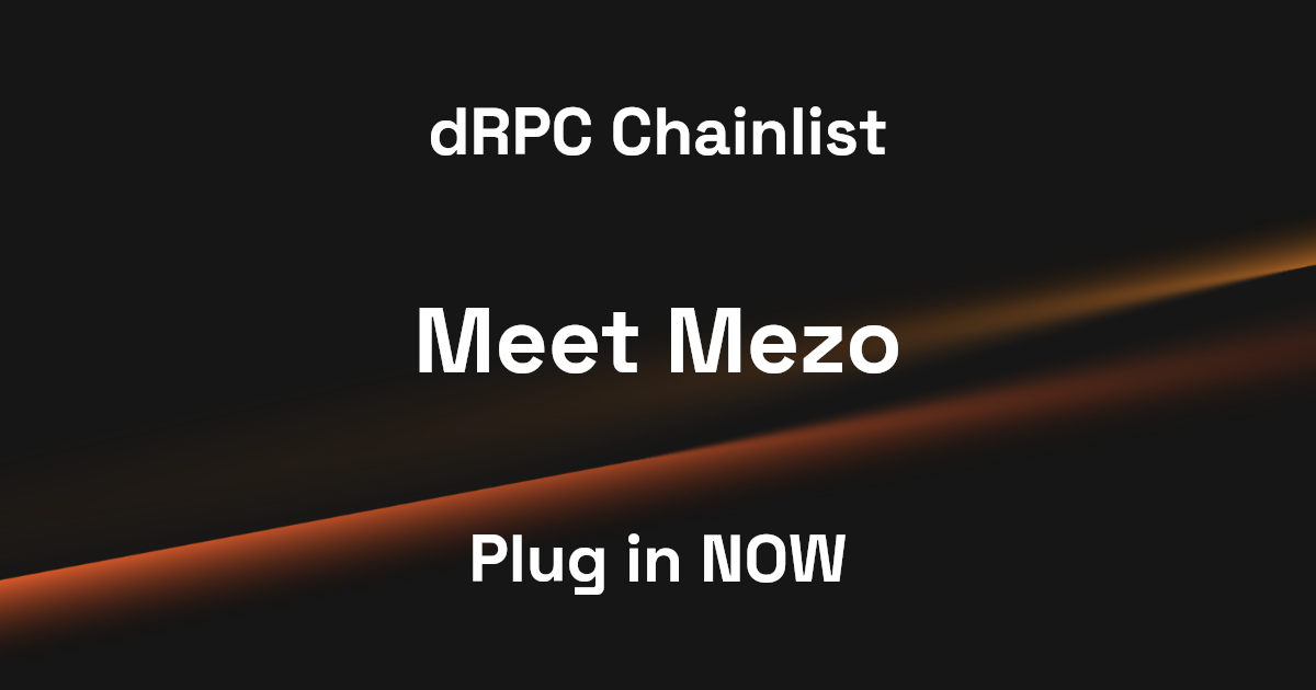 Mezo RPC Endpoints | Free & Paid Nodes | dRPC