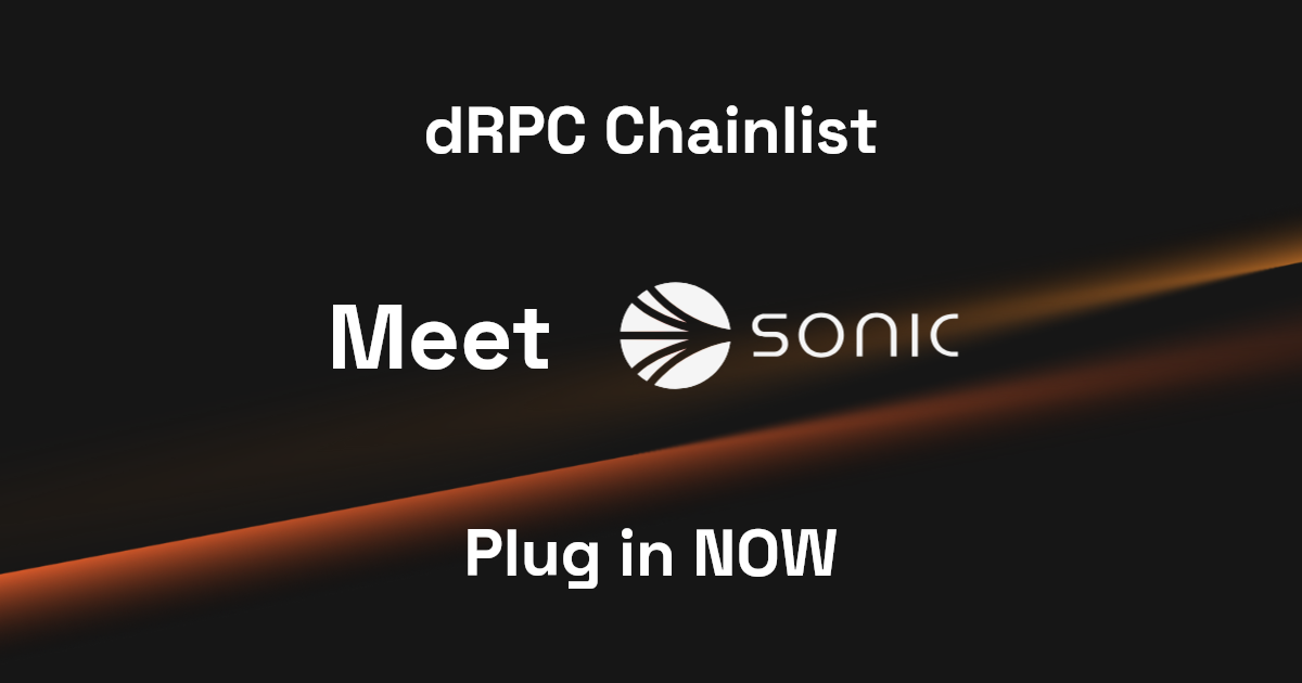 Sonic RPC Endpoints | Free & Paid Nodes | dRPC